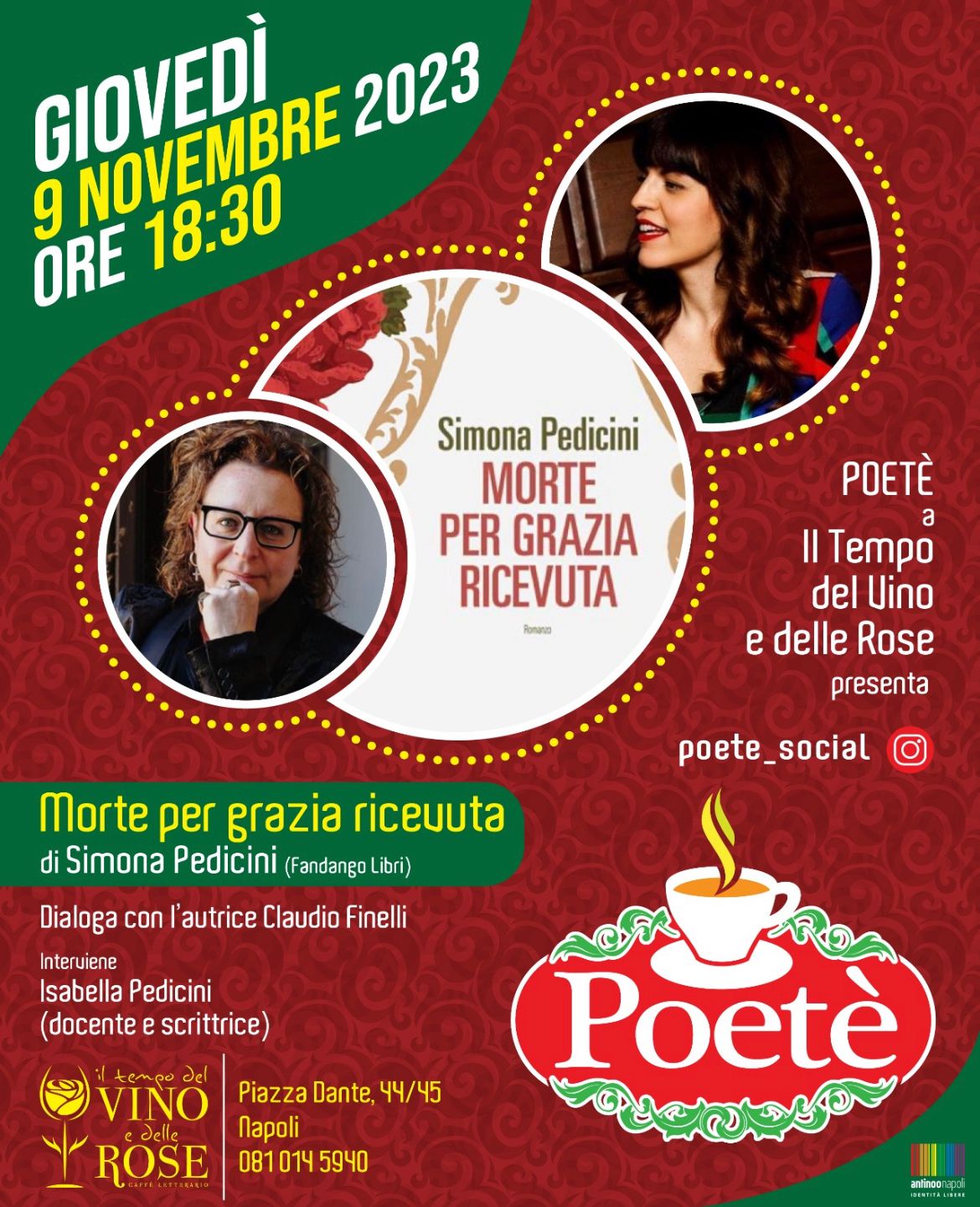 Poetè con Simona Pedicini autrice di “Morte per grazia ricevuta ...